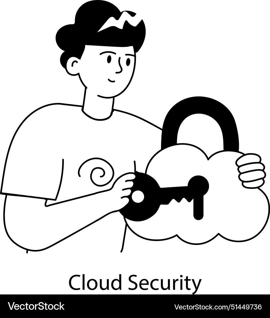 Cloud security Royalty Free Vector Image - VectorStock