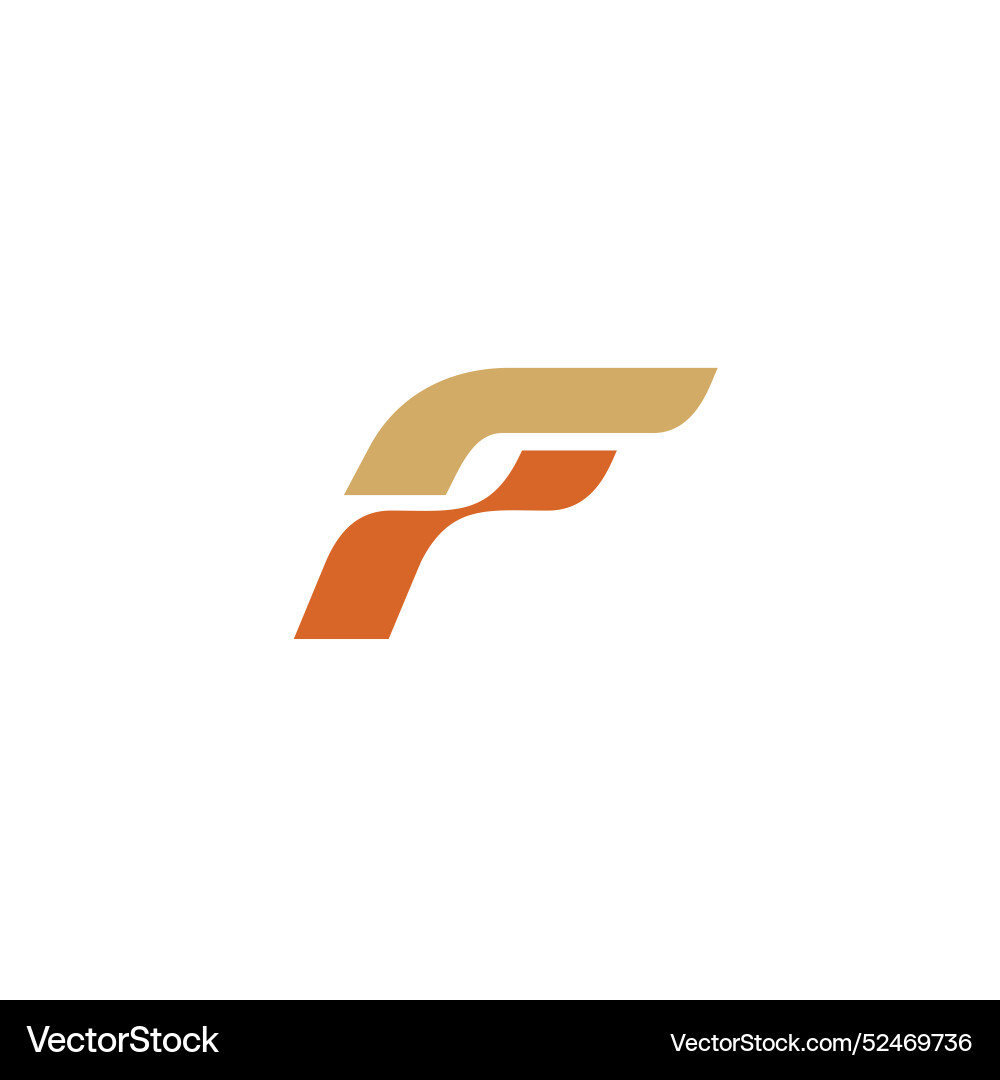 Fp logo design letter f icon Royalty Free Vector Image
