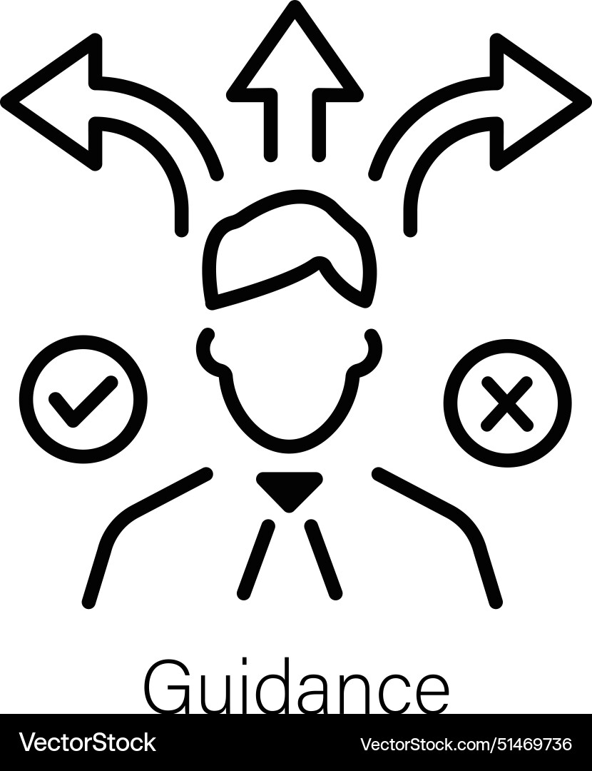 Guidance Royalty Free Vector Image - VectorStock