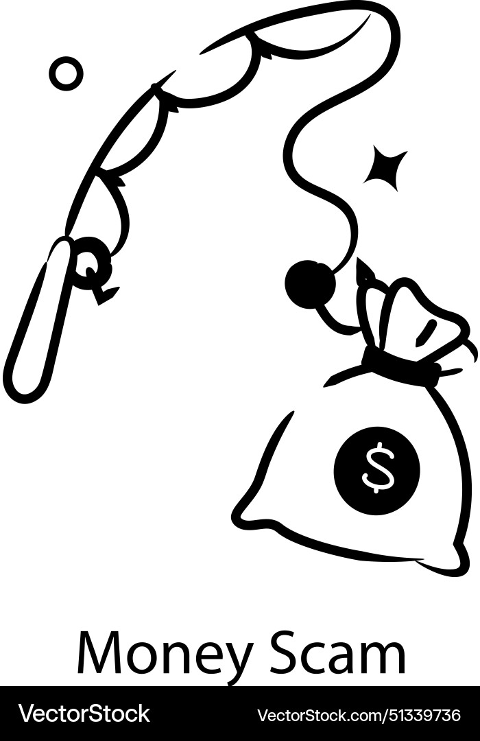 Money scam Royalty Free Vector Image - VectorStock