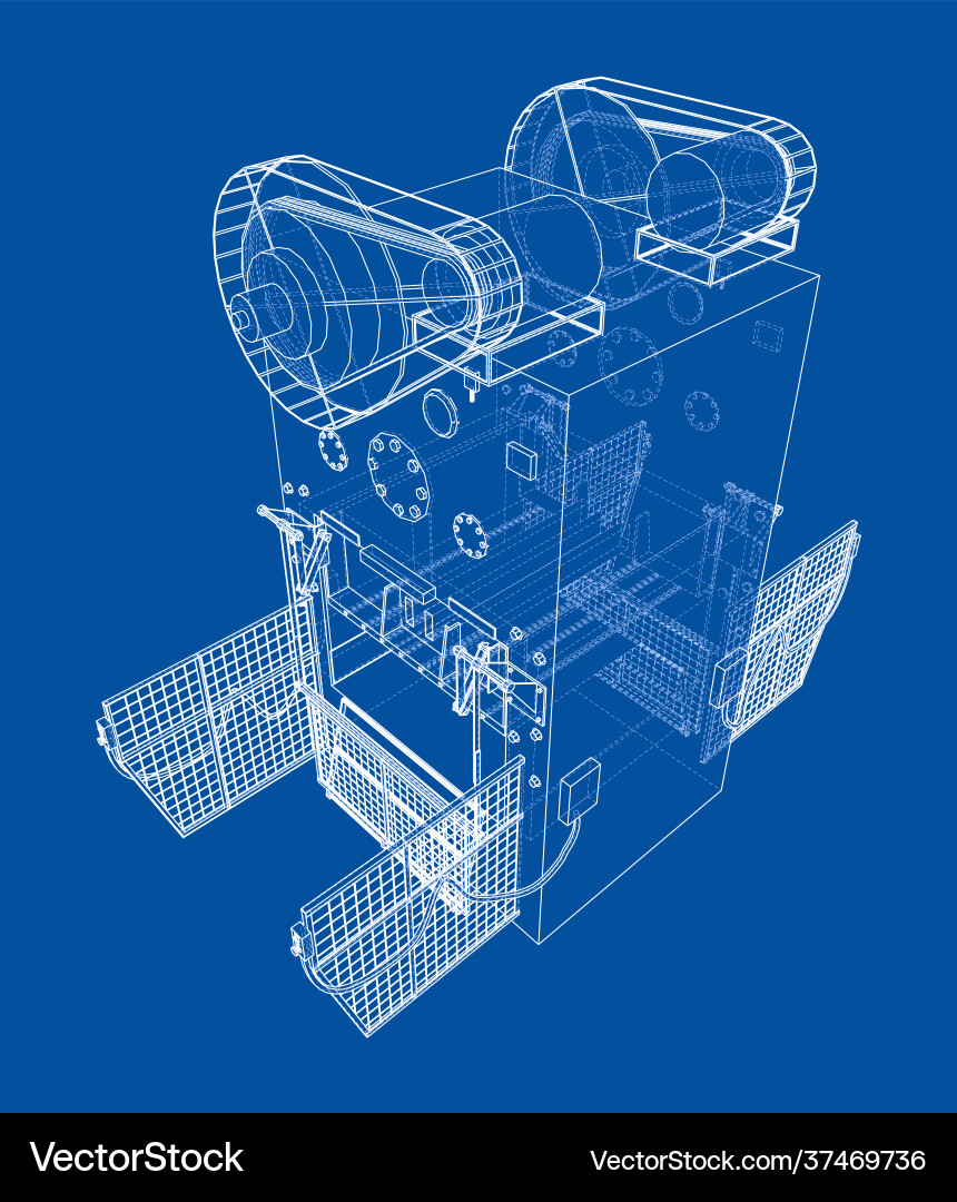 Powerful press Royalty Free Vector Image - VectorStock