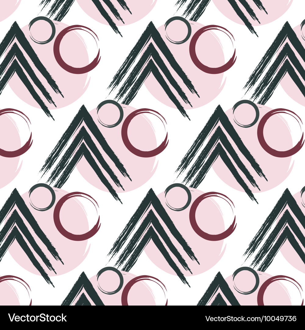Repetition circle and lines arrow pattern Vector Image