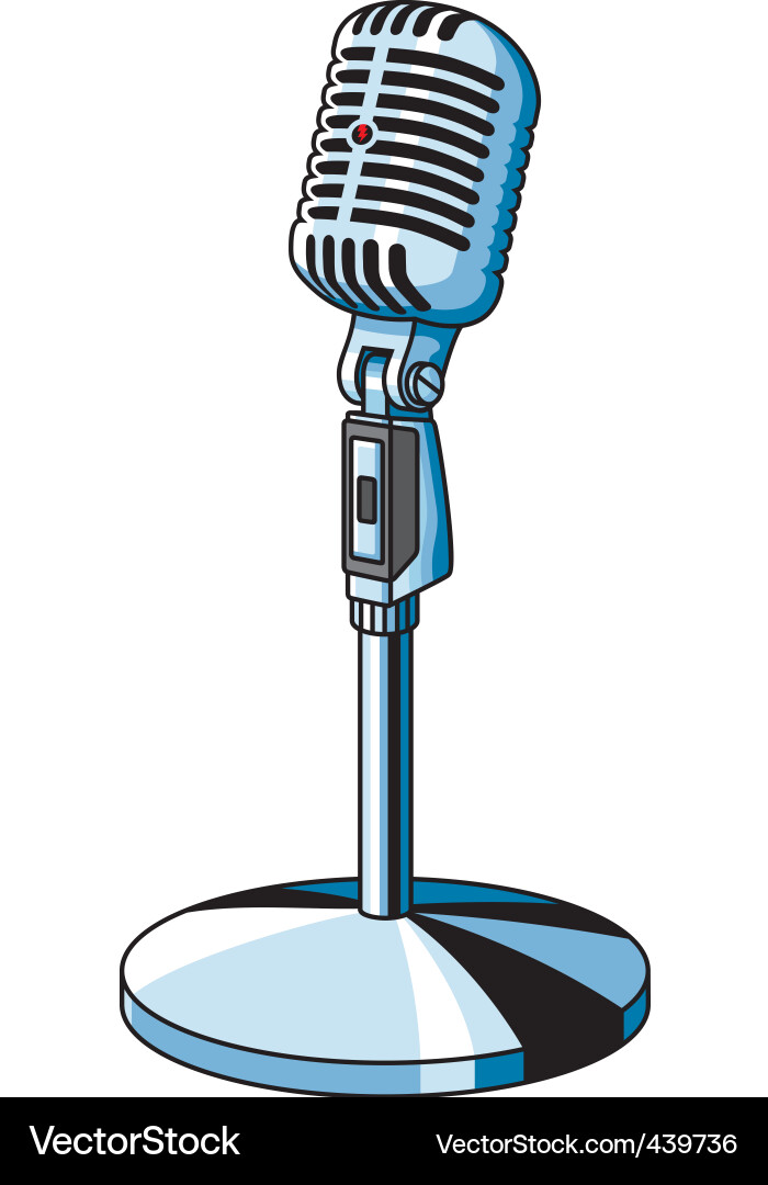 Vintage microphone Royalty Free Vector Image - VectorStock