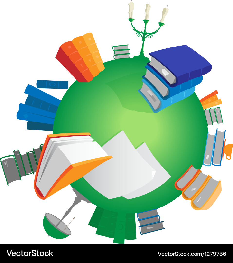 World of knowledge Royalty Free Vector Image - VectorStock