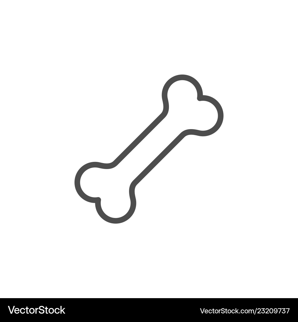 Bone line icon Royalty Free Vector Image - VectorStock