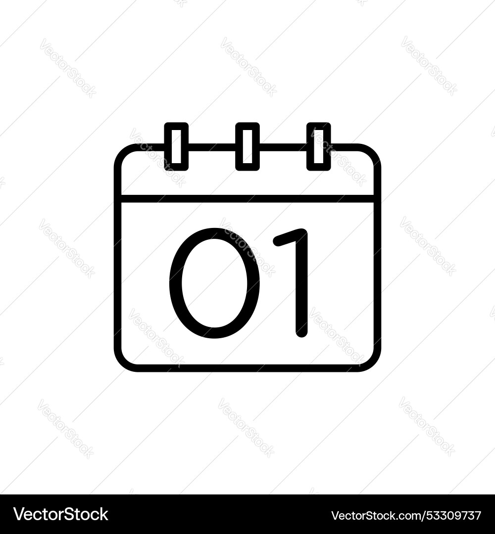 Calendar day icon isolated on white background Vector Image
