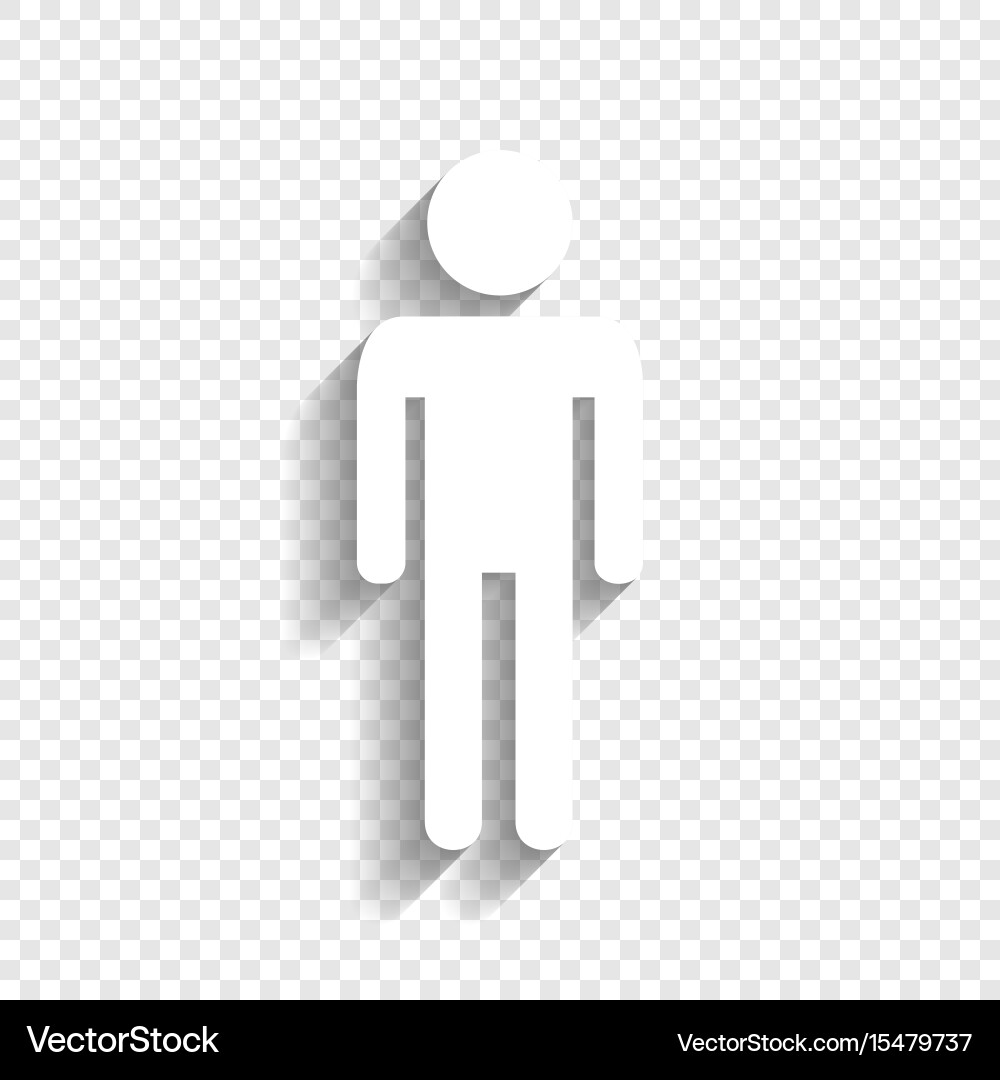 Man sign white icon Royalty Free Vector Image - VectorStock