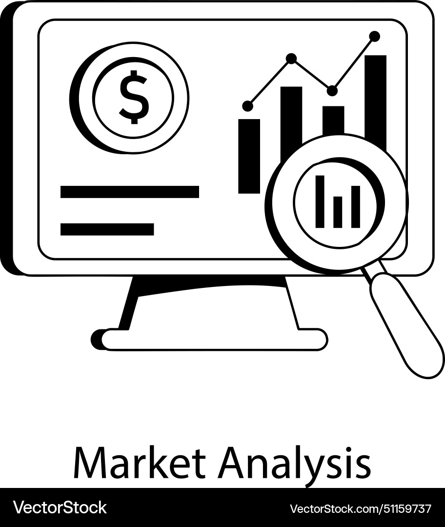 Market analytics Royalty Free Vector Image - VectorStock