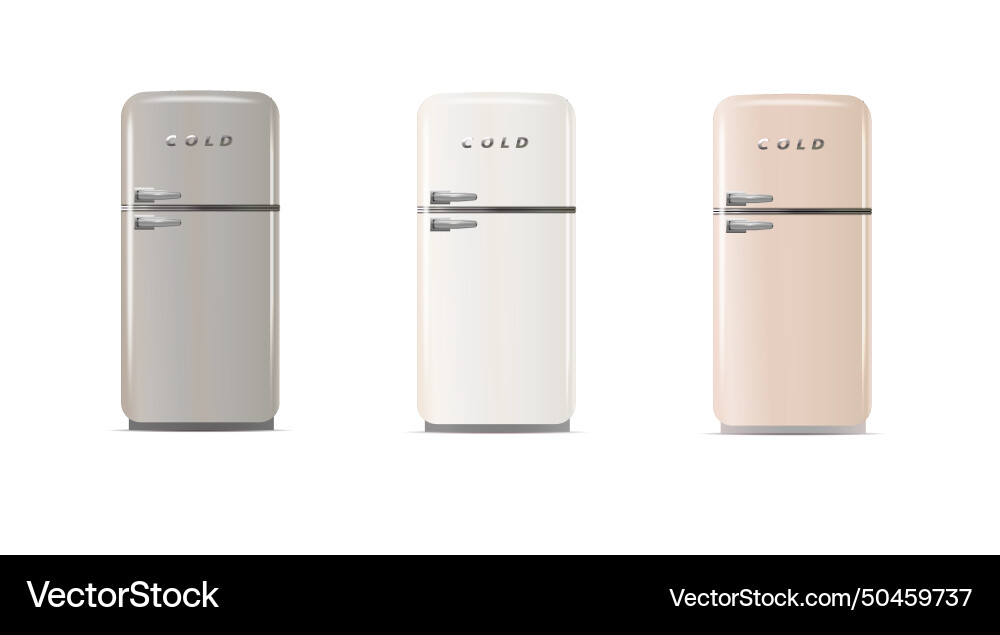 Modern fridges realistic coolers refrigerators Vector Image