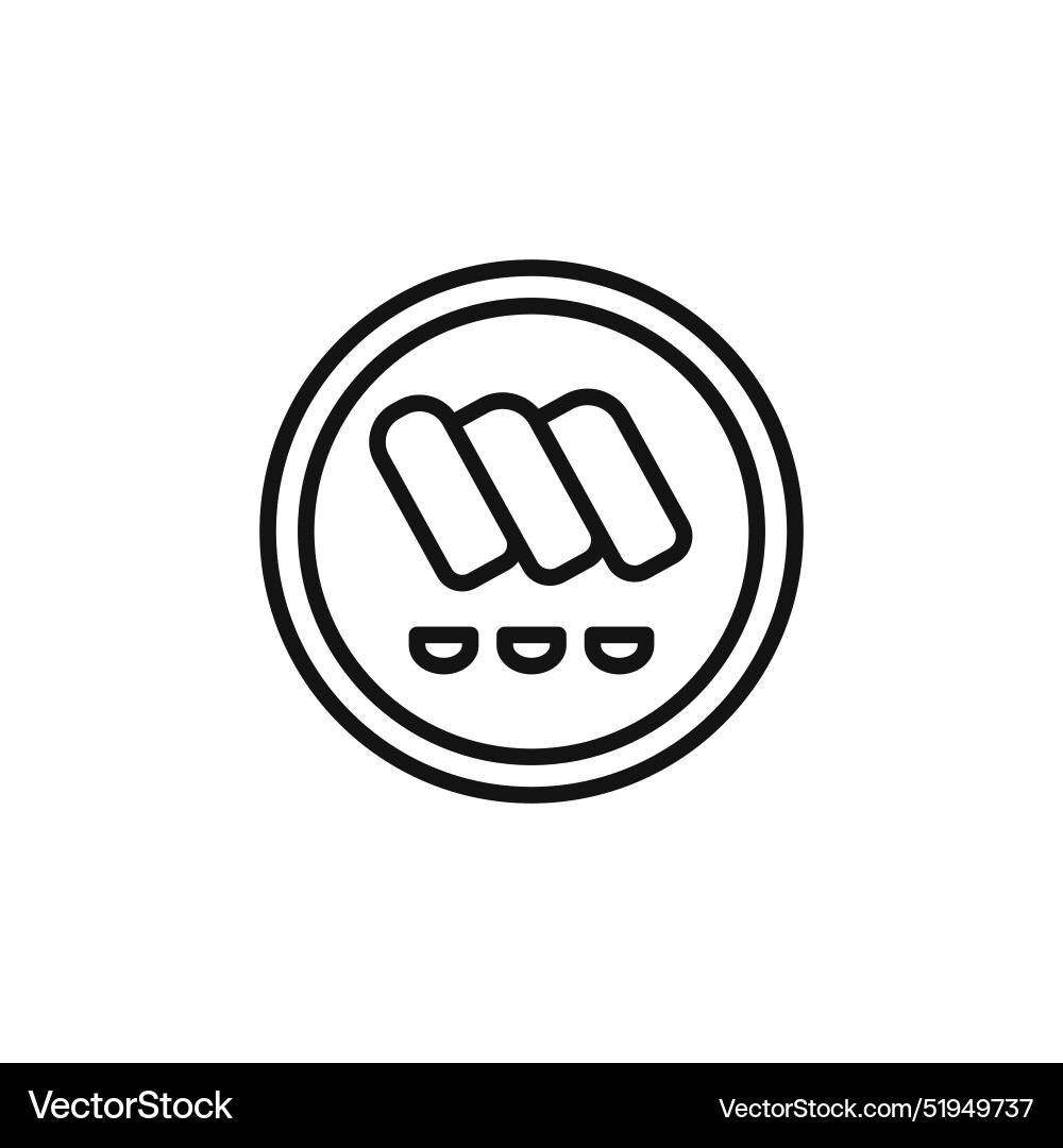 Popiah logo sign outline Royalty Free Vector Image