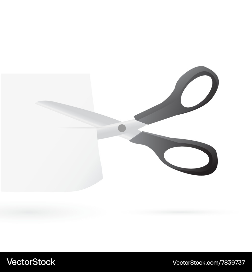 Scissors cut paper Royalty Free Vector Image - VectorStock