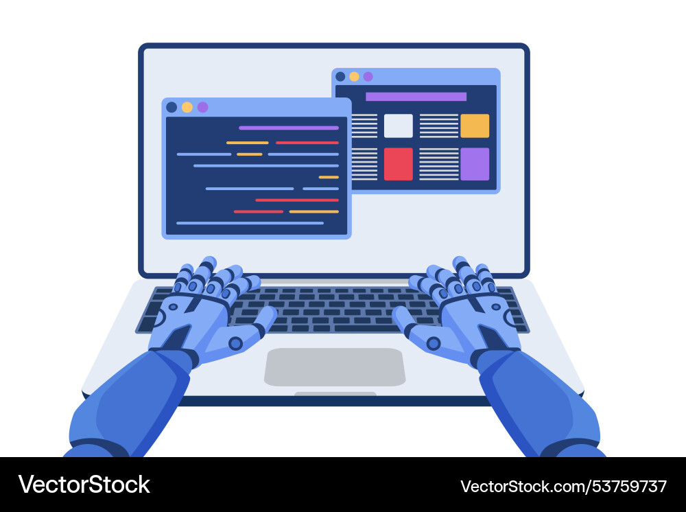 Software code automation development using ai Vector Image Software code automation development using ai Vector Image