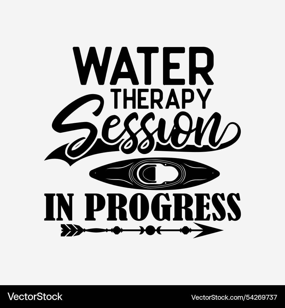 Water therapy session in progress funny kayak Vector Image