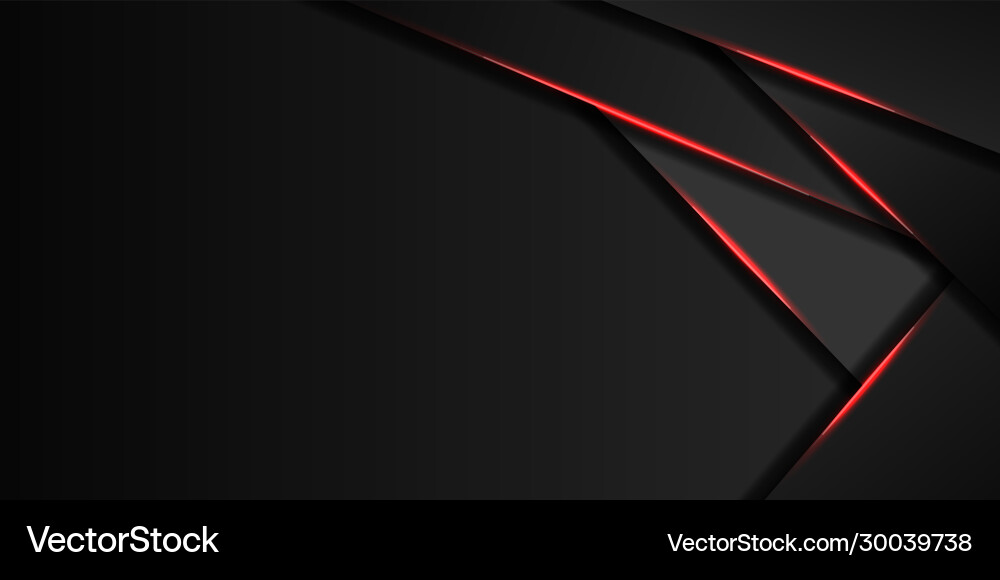 Abstract metallic red black frame layout modern Vector Image