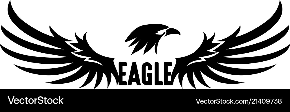 Black eagle Royalty Free Vector Image - VectorStock