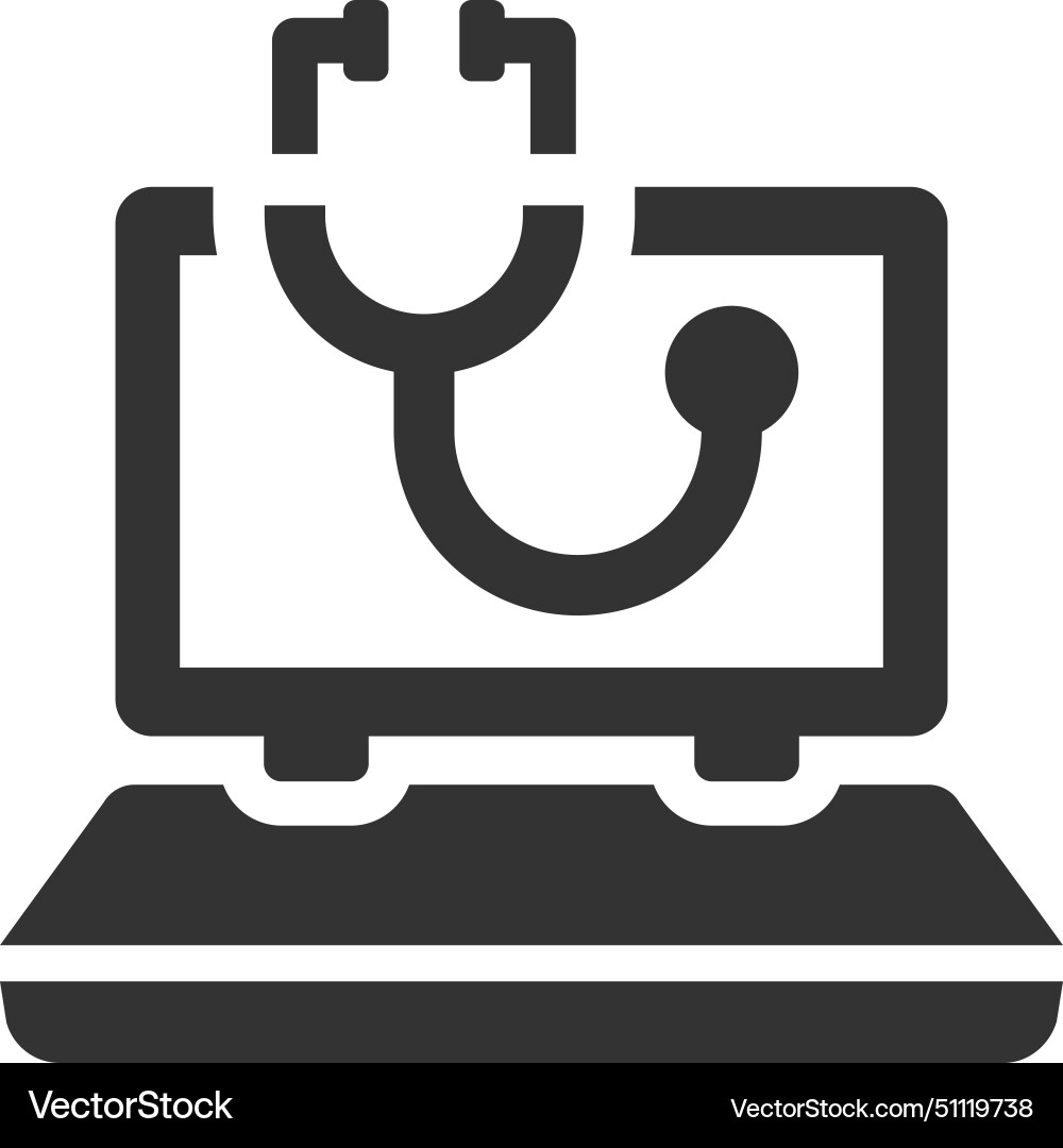 Computer diagnostic icon Royalty Free Vector Image