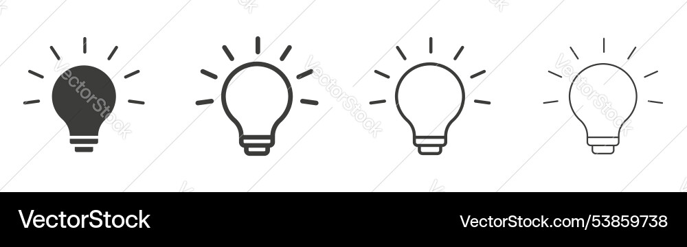 Idea icon set Royalty Free Vector Image - VectorStock