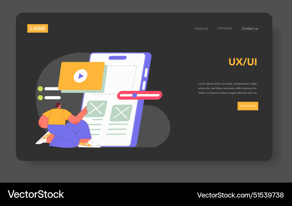 Mobile marketing flat Royalty Free Vector Image