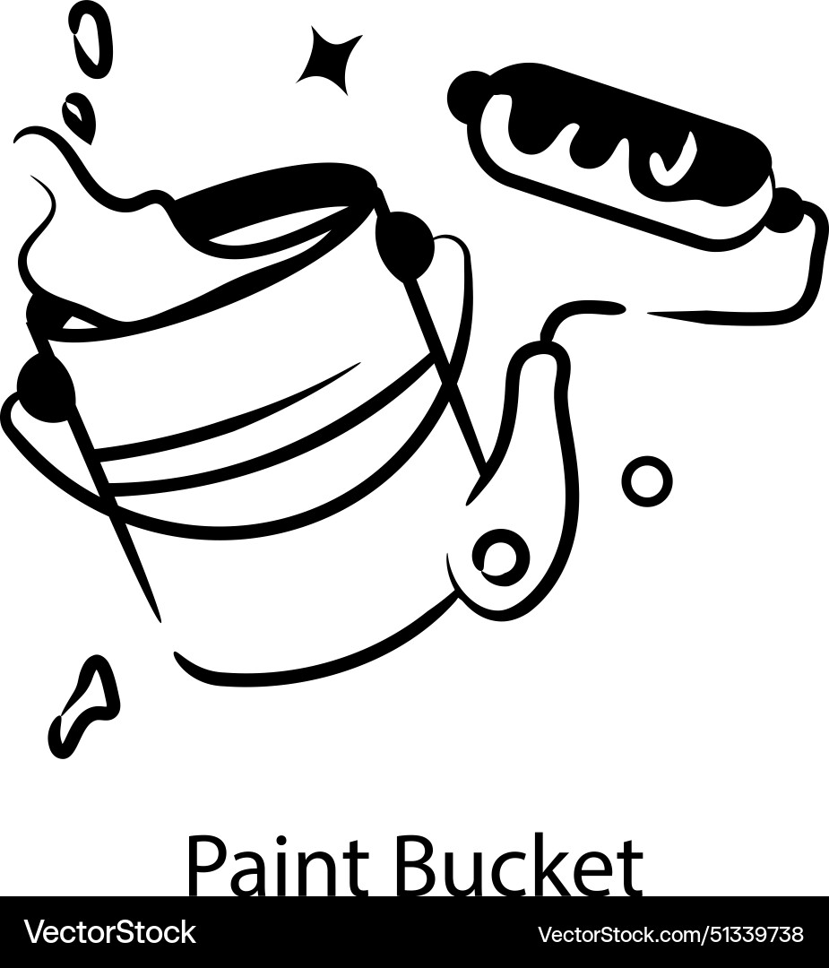 Paint bucket Royalty Free Vector Image - VectorStock