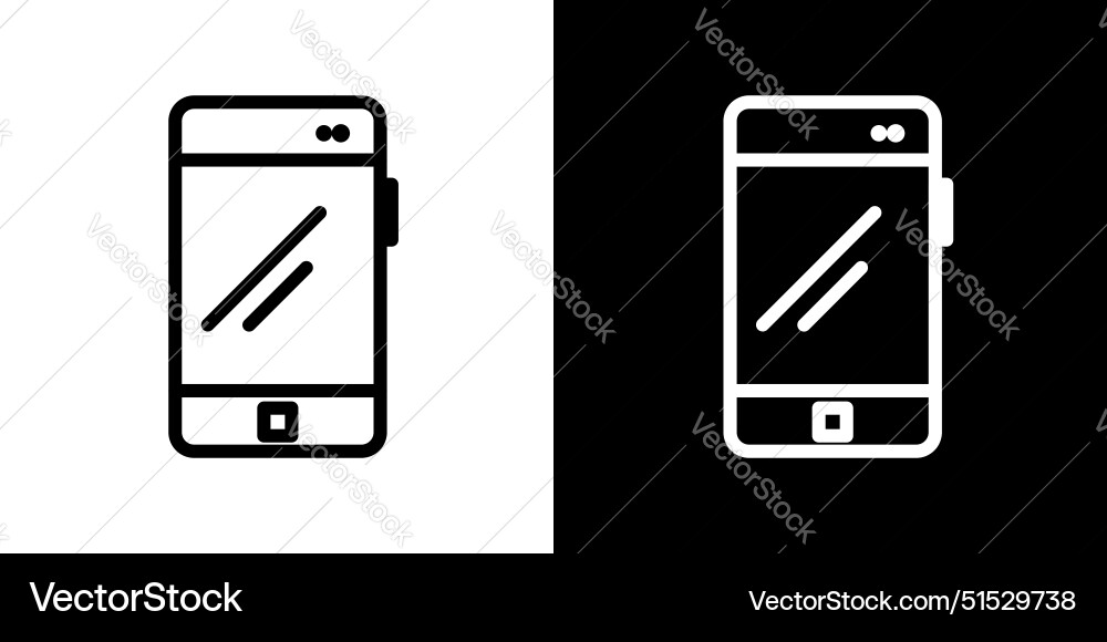 Smartphone icon set cell phone symbol Royalty Free Vector