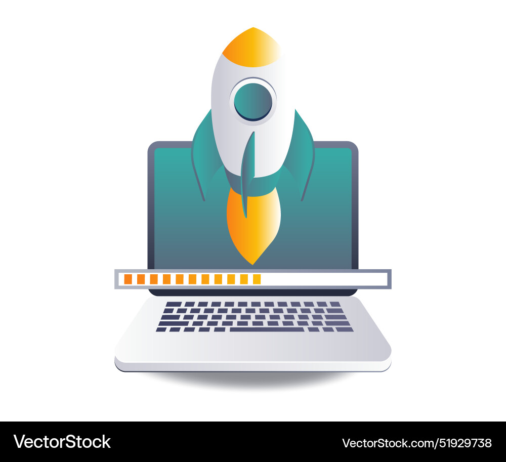 Speed of business startup development Royalty Free Vector