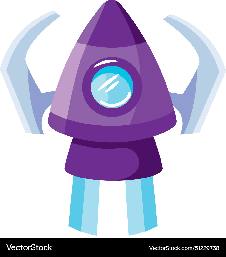 Ufo transport cartoon Royalty Free Vector Image