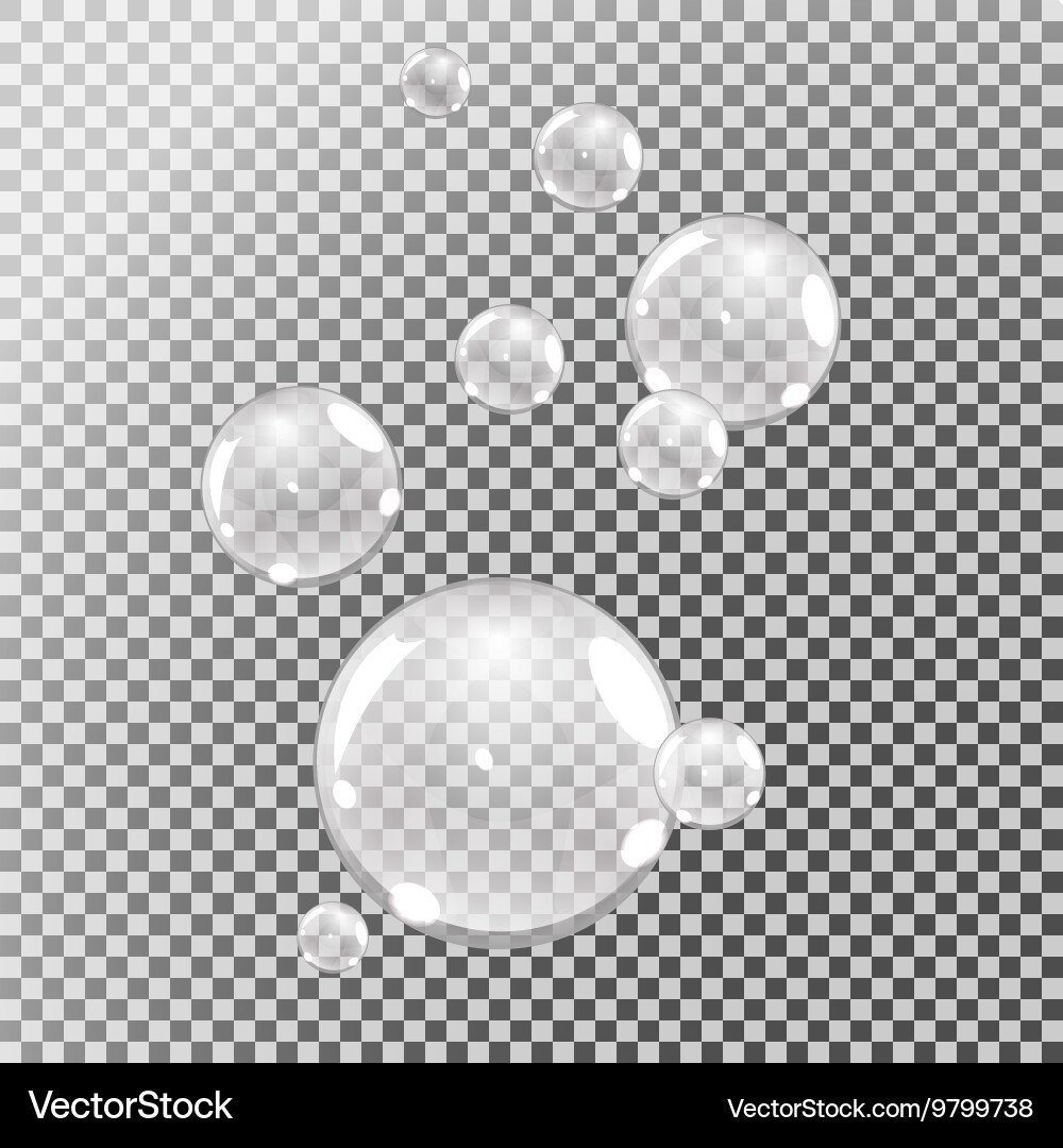 Underwater bubbles set Royalty Free Vector Image