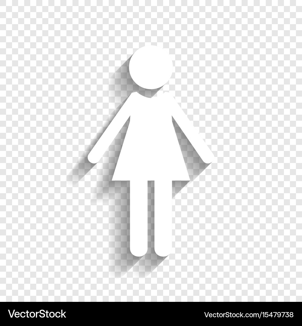 Female Icon Vector White Woman Line Icon Vector Art, Icons, And