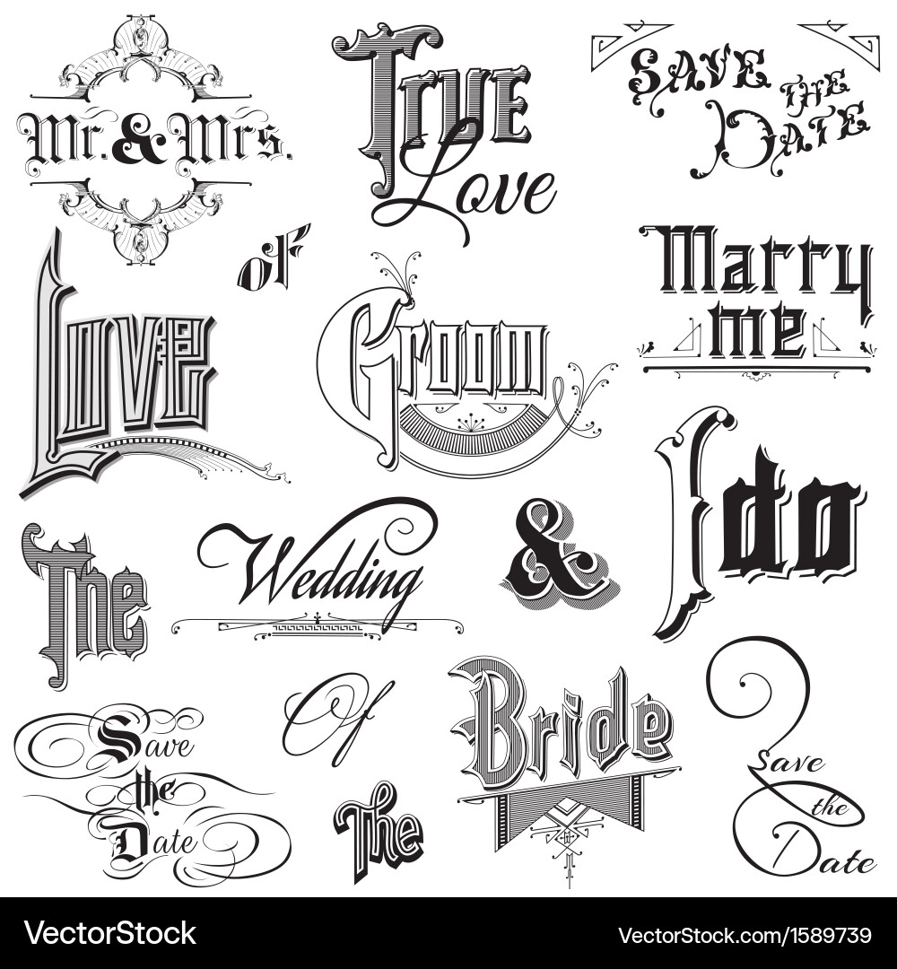Mr Mrs Calligraphy Vector Images (over 430)