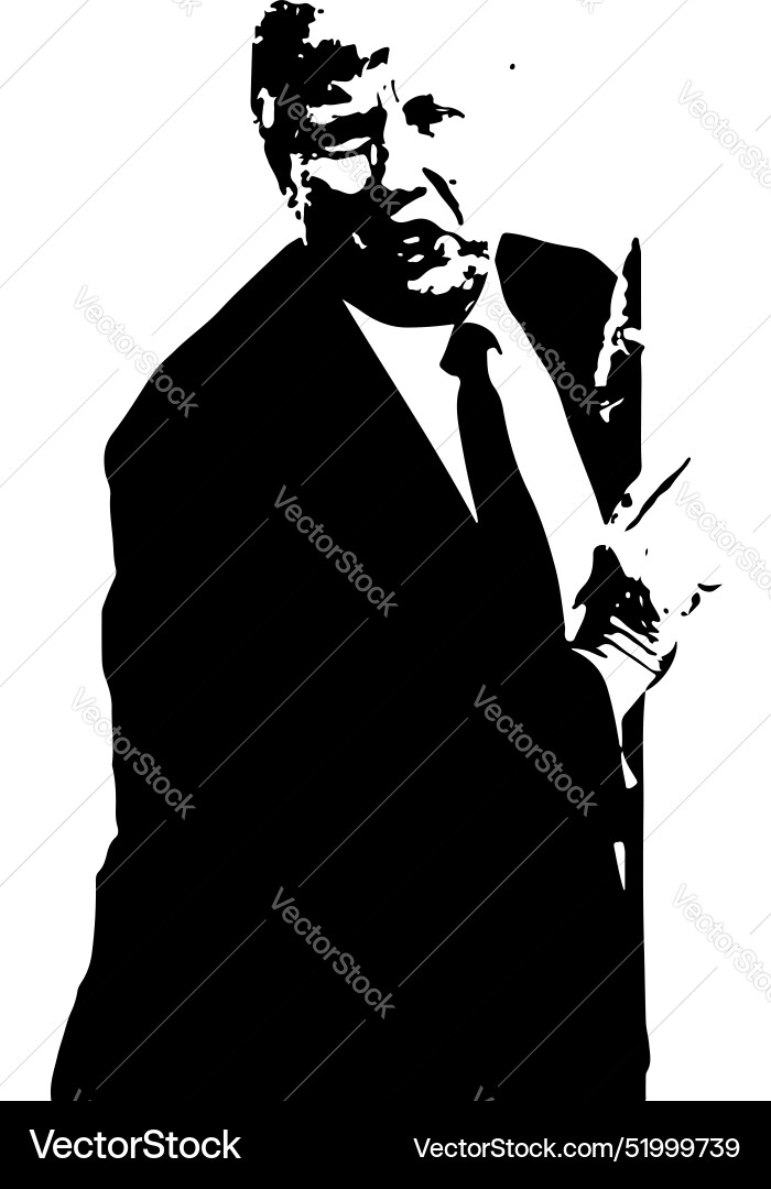 Donald trump silhouette Royalty Free Vector Image