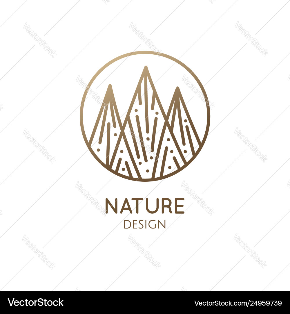 Logo mountain abstract landscape Royalty Free Vector Image