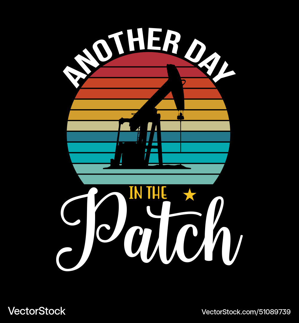 Oil rig worker drill oilfield workers patch Vector Image