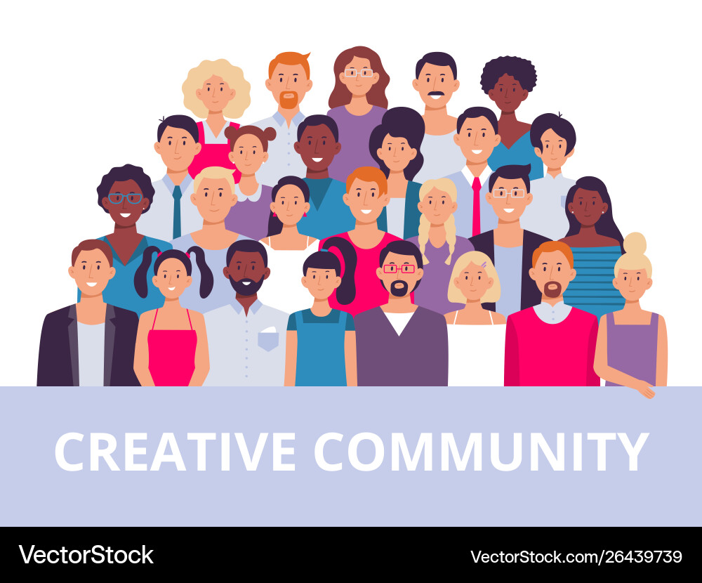 People group multiethnic community portrait Vector Image