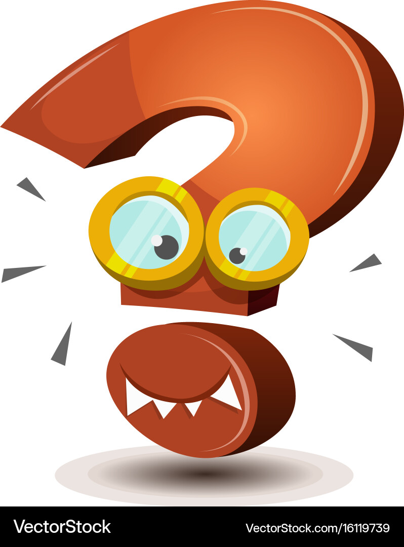 Question mark character Royalty Free Vector Image