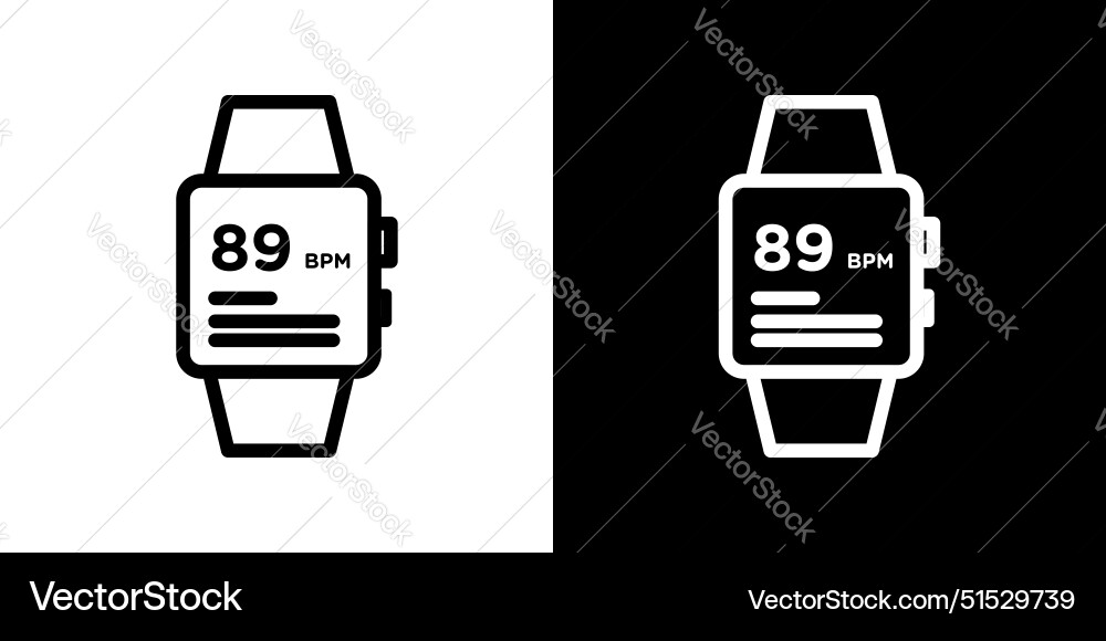 Smartwatch icon set wearable digital electronic Vector Image