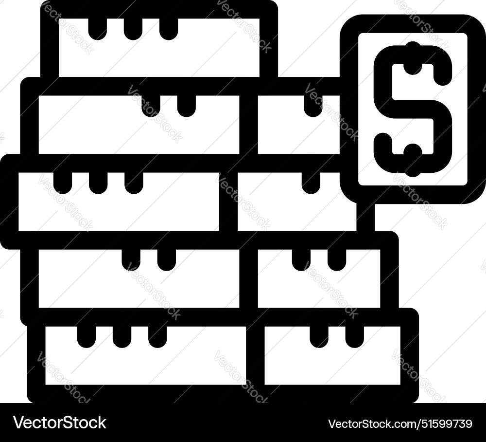 Storage costs increasing depicted by boxes Vector Image
