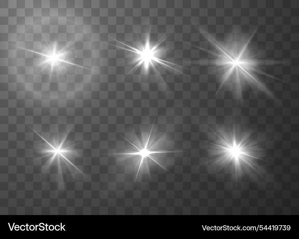 White sunlight glare radiance effect with blur Vector Image