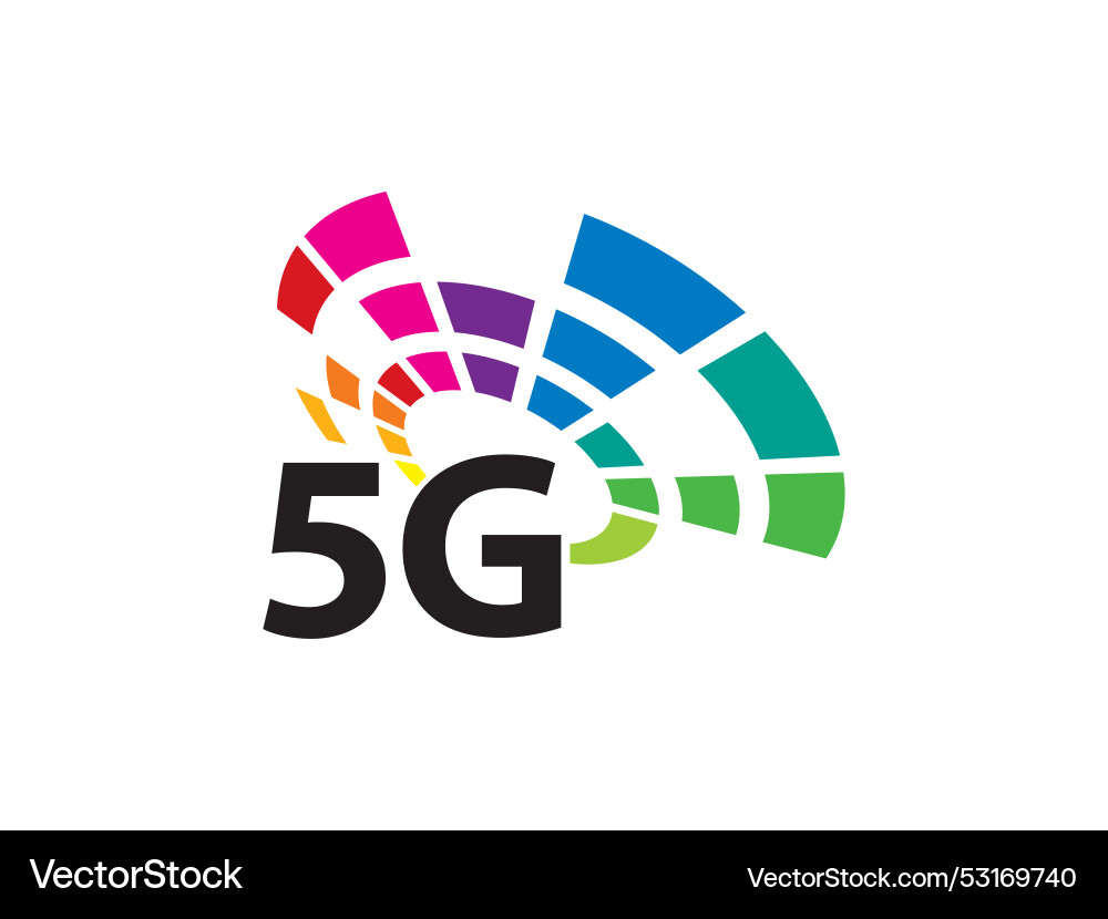 5g network connection logo symbol or icon template