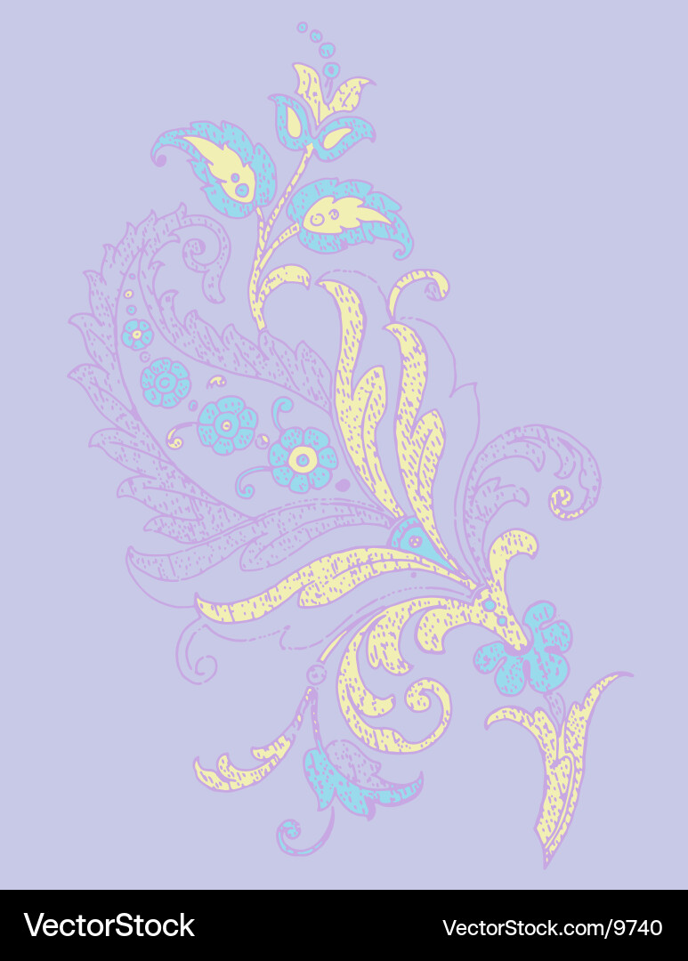 Arab flower Royalty Free Vector Image - VectorStock