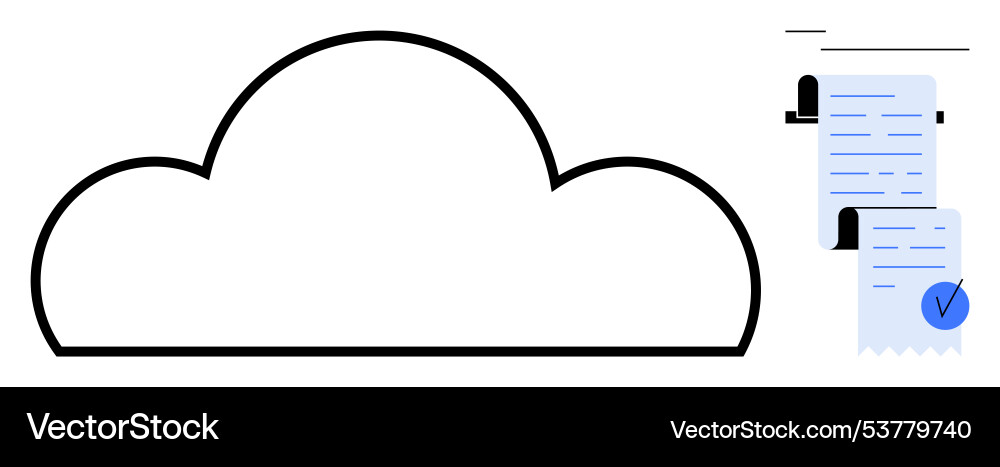 Cloud storage with document management Royalty Free Vector