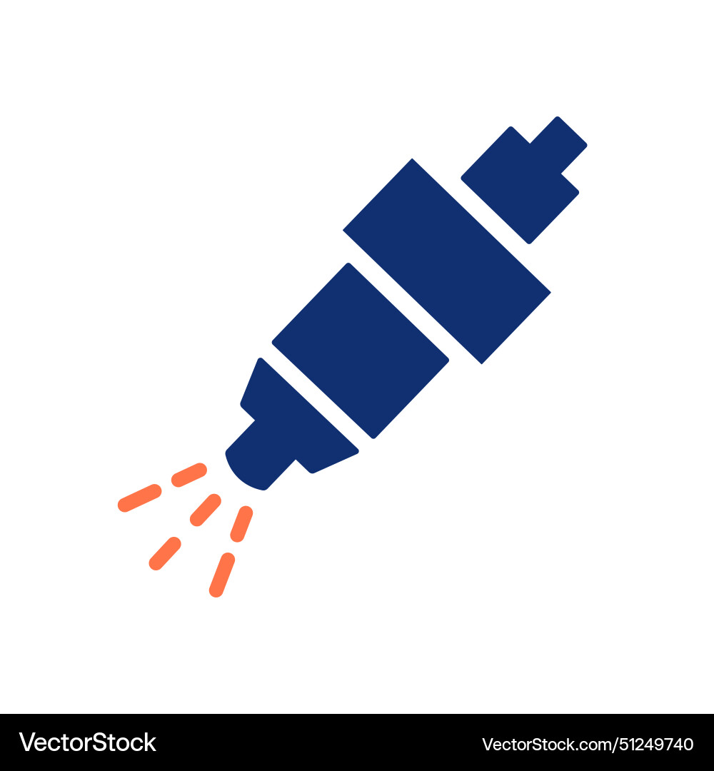 Diesel fuel injector icon on white background Vector Image