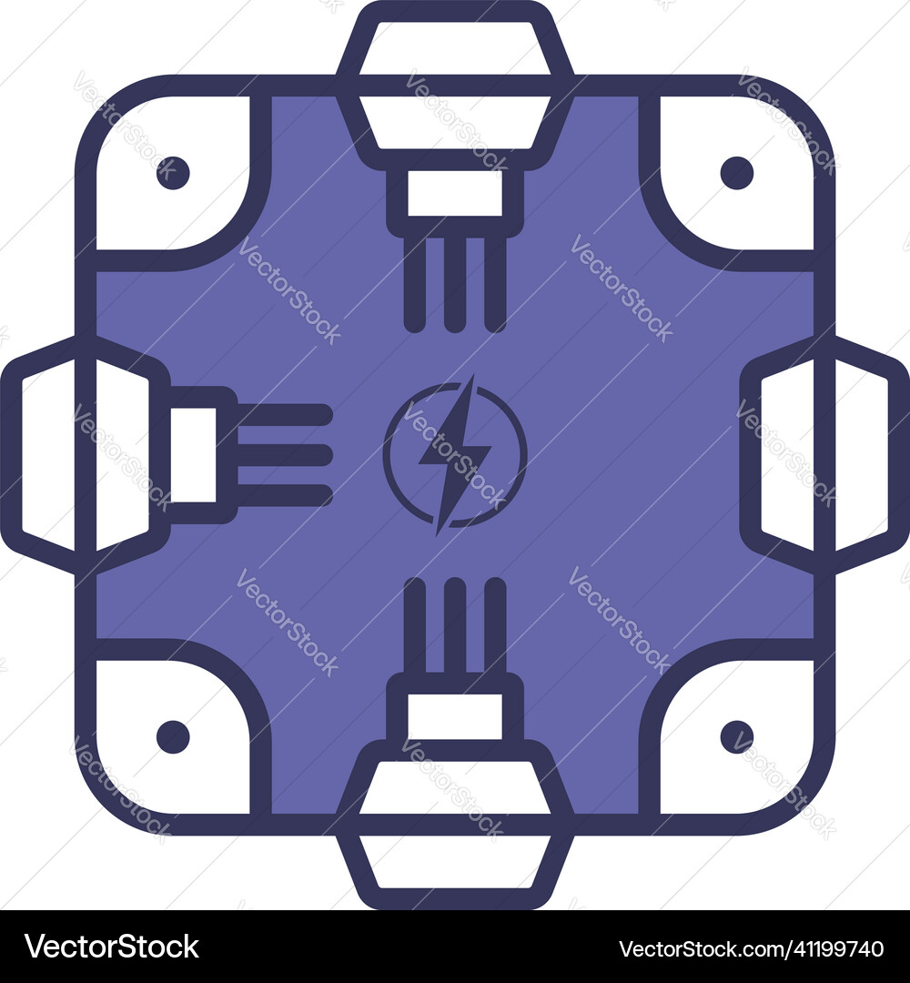 Electrical junction box icon Royalty Free Vector Image