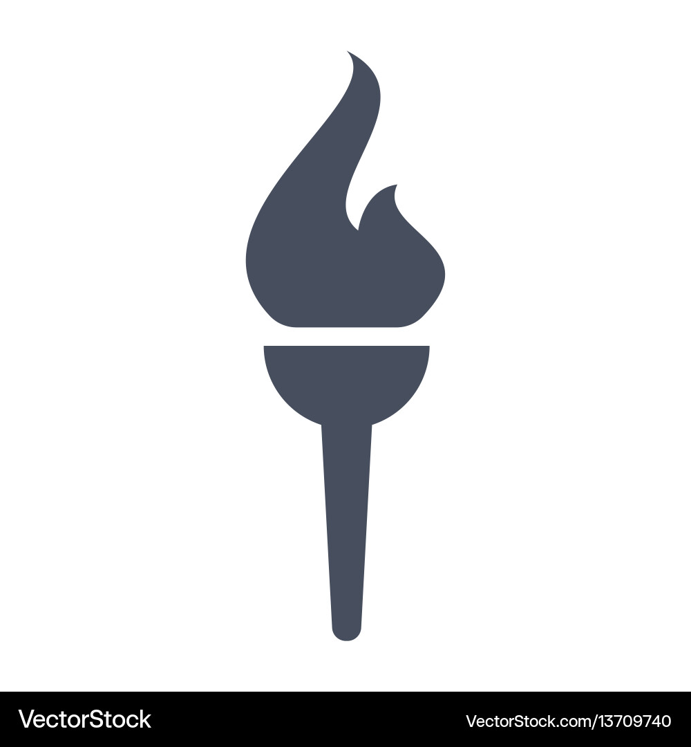 Flame Torch Icon Royalty Free Vector Image - VectorStock