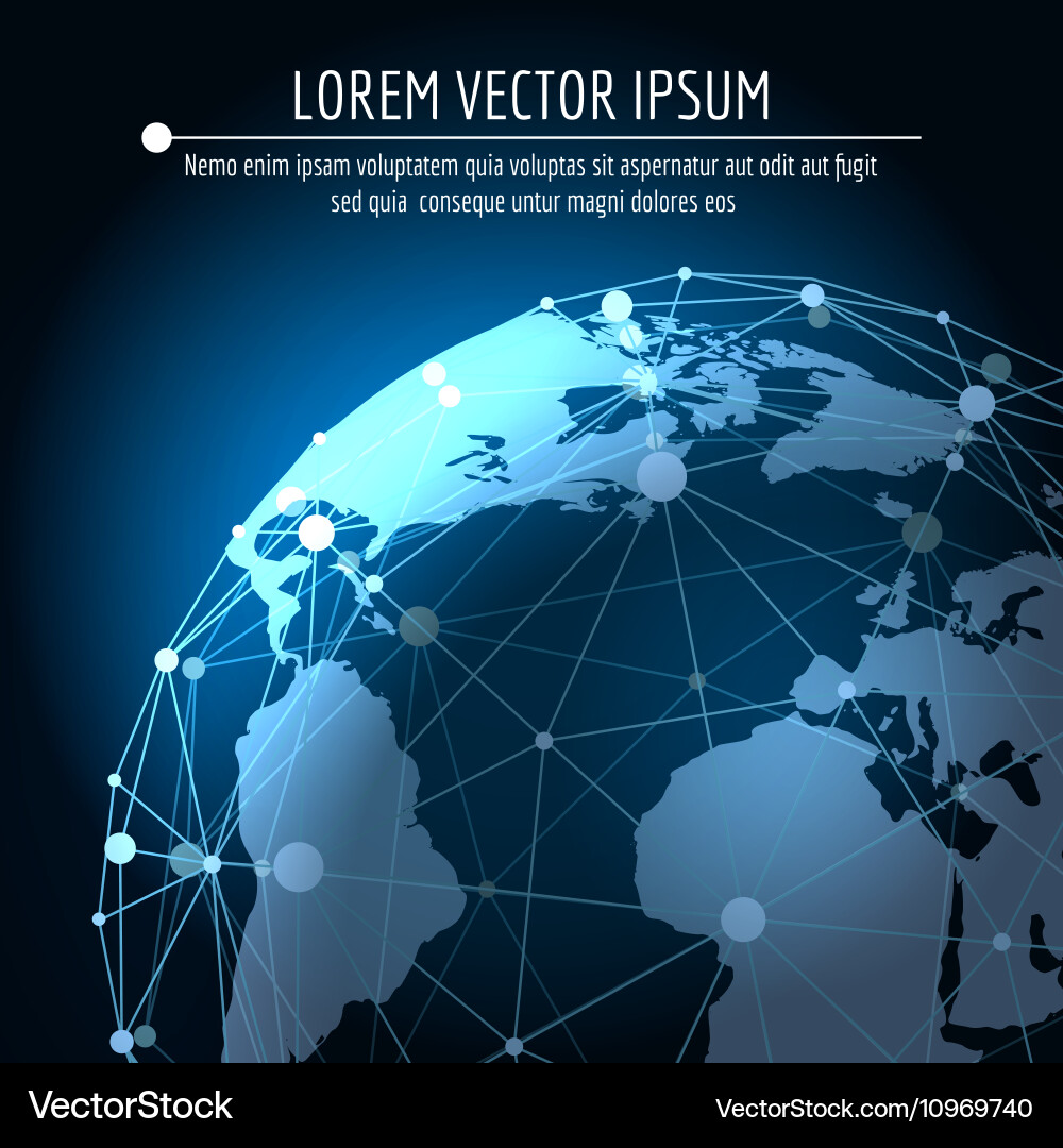 Global connection abstract background Royalty Free Vector