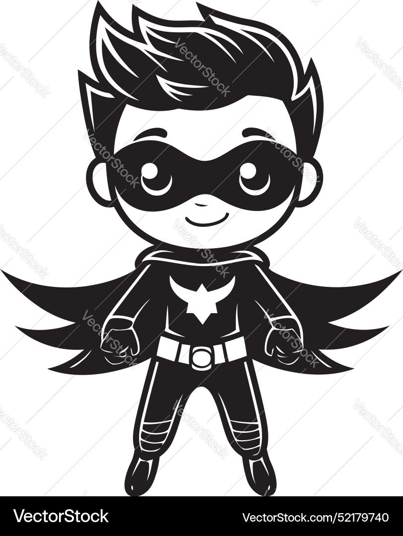 Mighty mite cute superhero design superheroic Vector Image
