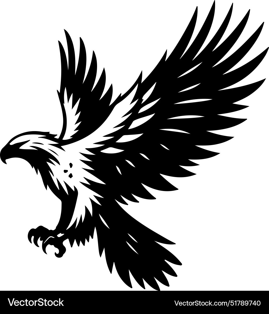 Philippine eagle isolated black design Royalty Free Vector