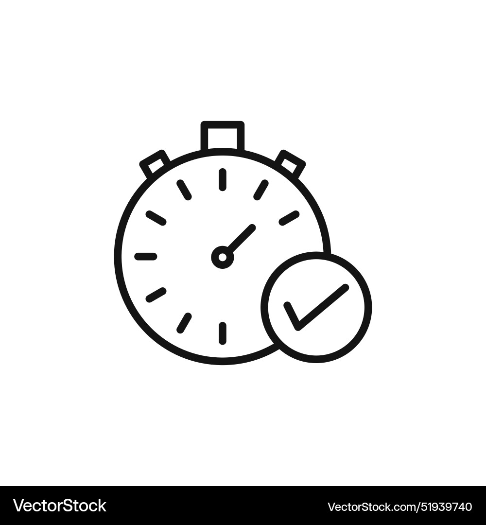 Quick approval icon logo sign outline Royalty Free Vector