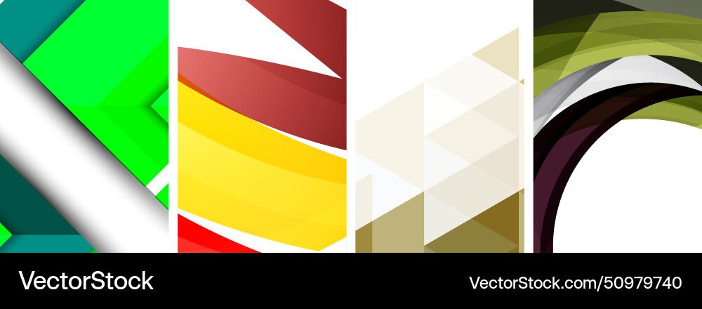 Sleek geometric abstract backgrounds composed Vector Image