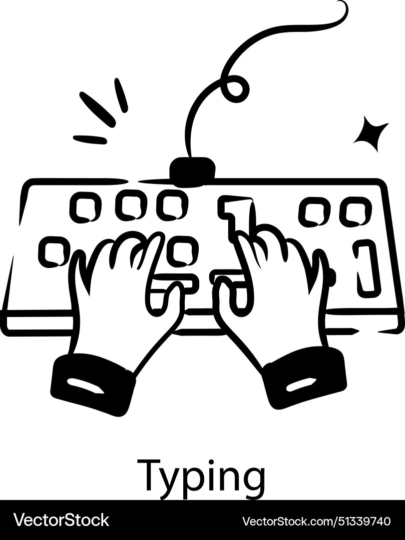 Typing Royalty Free Vector Image - VectorStock
