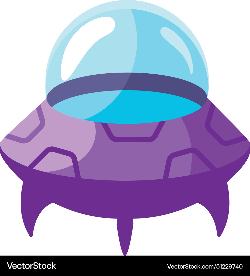 Ufo space spacecraft Royalty Free Vector Image